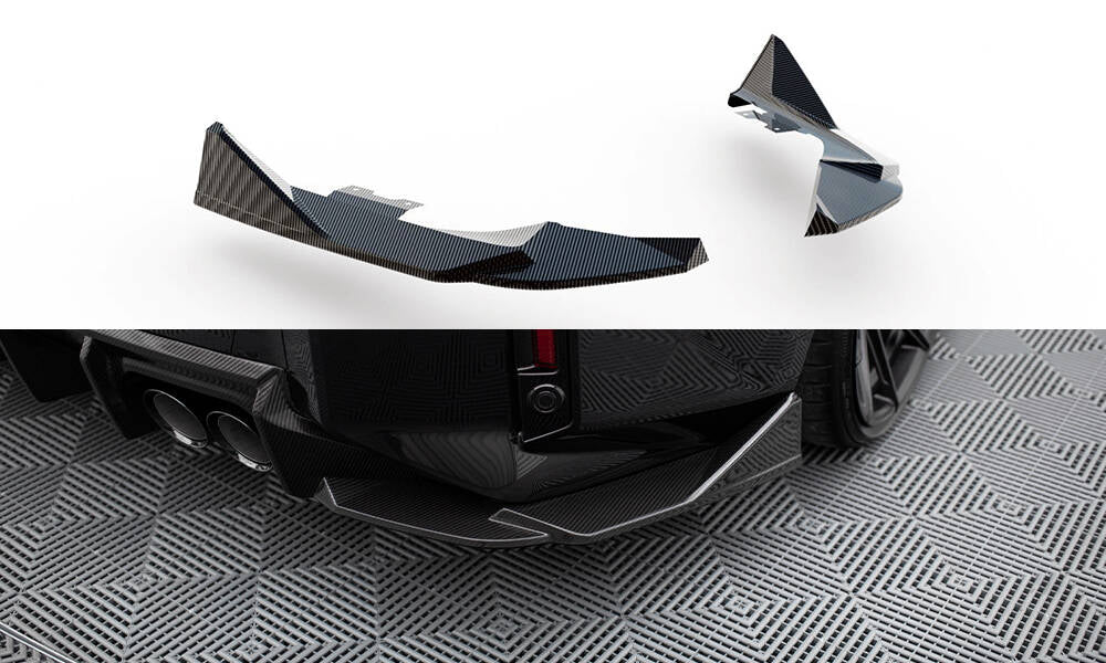CARBON FIBER REAR SIDE SPLITTERS BMW M2 G87 (set for Maxton valance ...