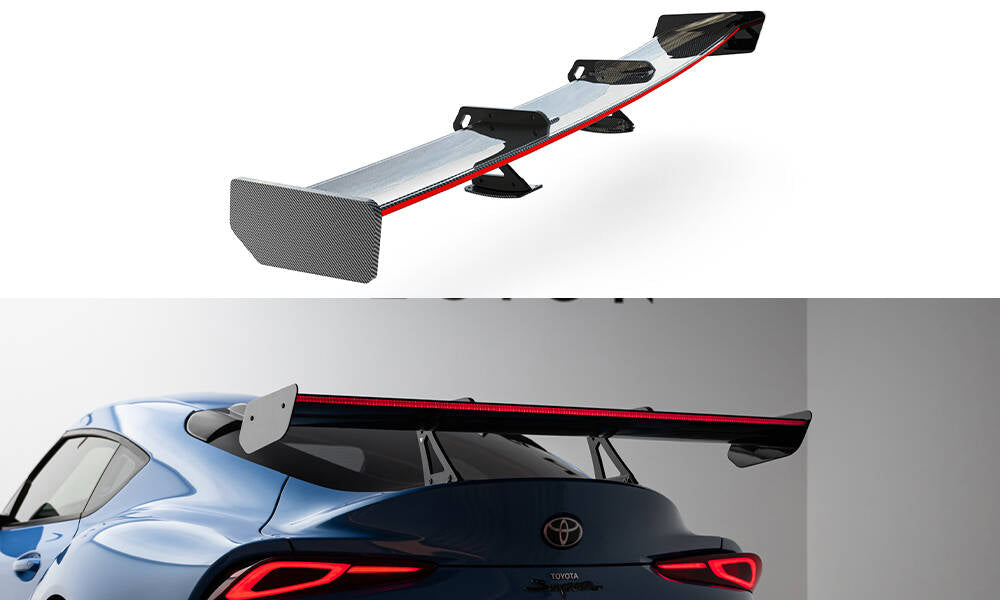 CARBON SPOILER WITH UPPER SWAN MOUNTING + LED TOYOTA SUPRA MK5 – Maxton ...