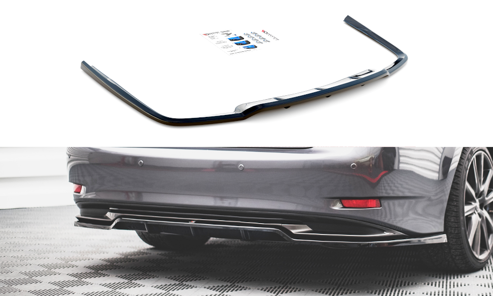 CENTRAL REAR SPLITTER (WITH VERTICAL BARS) LEXUS GS F SPORT HYBRID MK4 ...