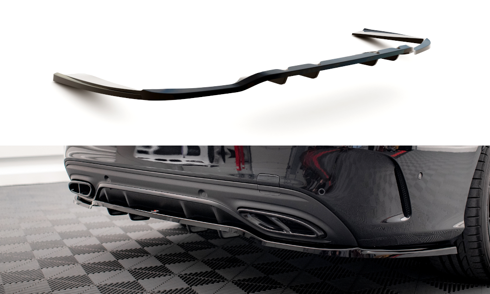 CENTRAL REAR SPLITTER (WITH VERTICAL BARS) MERCEDES-BENZ C AMG-LINE W2 ...