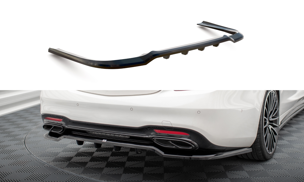CENTRAL REAR SPLITTER (WITH VERTICAL BARS) MERCEDES-BENZ S AMG-LINE W2 ...