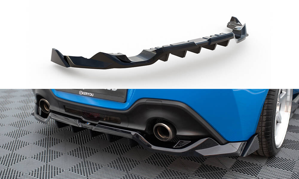 CENTRAL REAR SPLITTER (WITH VERTICAL BARS) V.3 TOYOTA GR86 MK1 / BRZ M ...