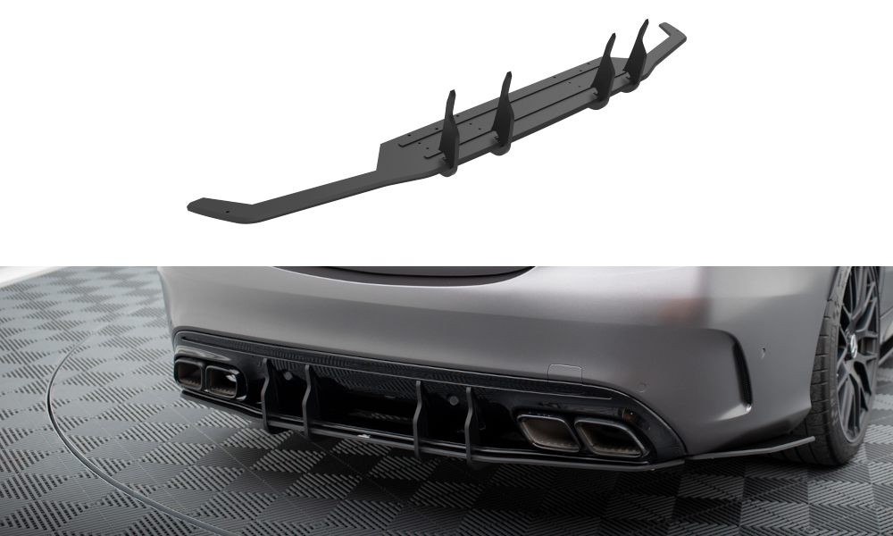 Street Pro Rear Diffuser Mercedes-AMG C63 Sedan / Estate W205 Facelift ...