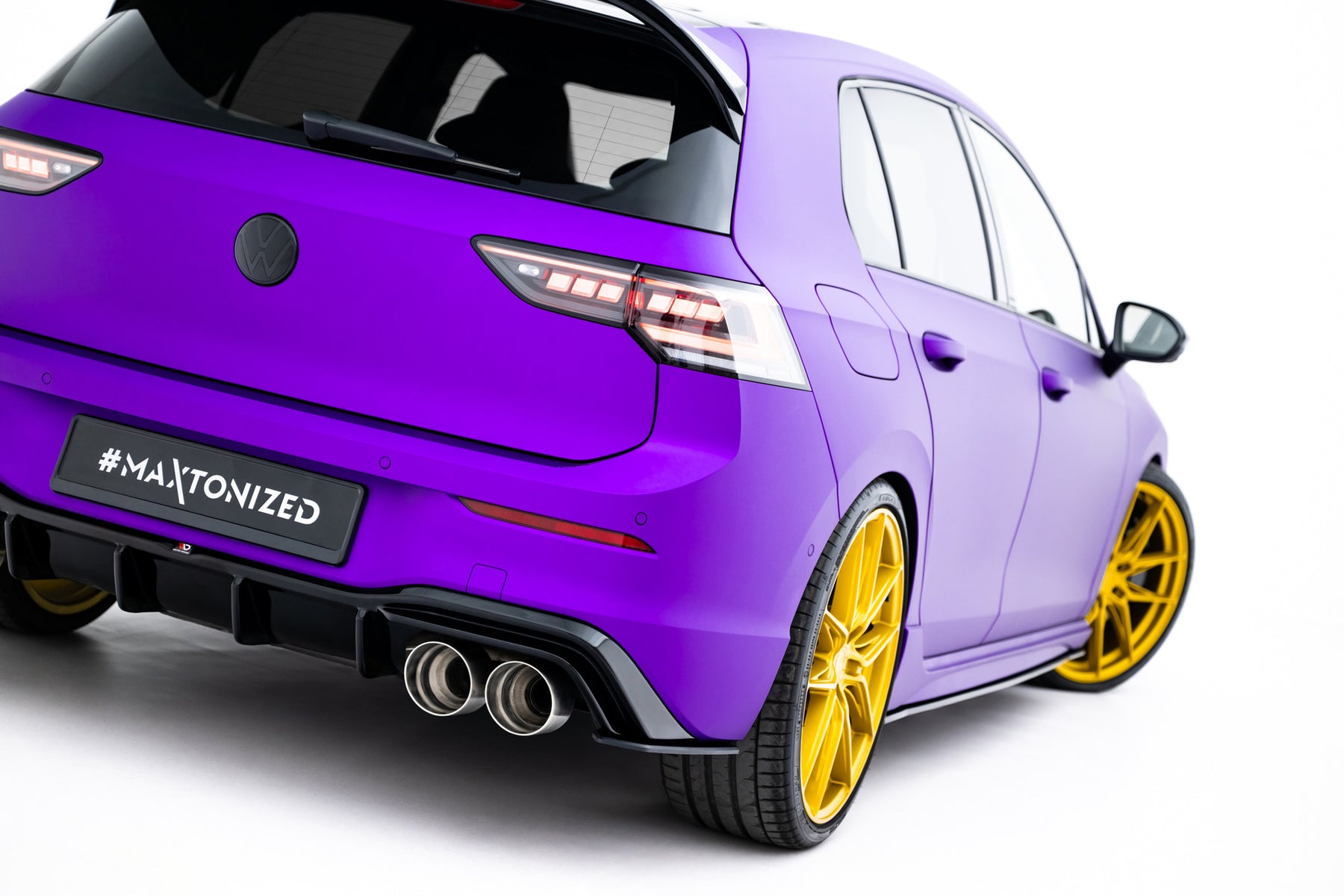 Street Pro Rear Side Splitters V.2 Volkswagen Golf R Hatchback Mk8 / M ...