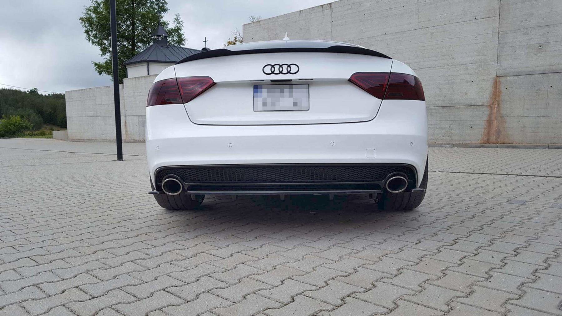 CENTRAL REAR SPLITTER AUDI A5 S-LINE 8T FL COUPE / SPORTBACK (WITH A V ...