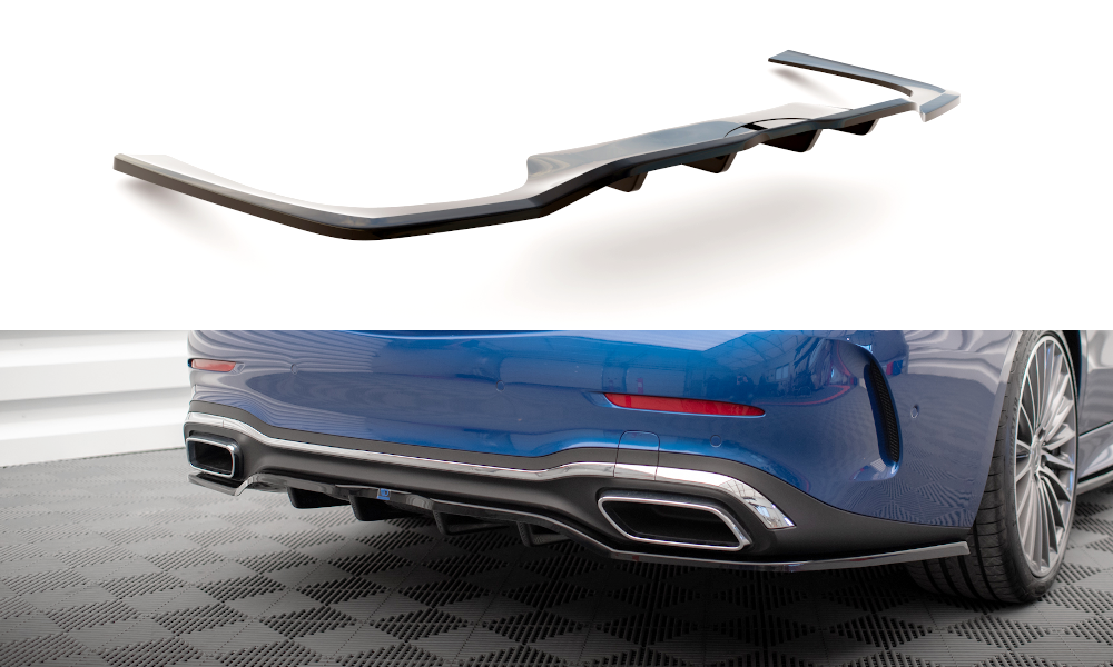 CENTRAL REAR SPLITTER (WITH VERTICAL BARS) MERCEDES-BENZ C AMG-LINE W2 ...