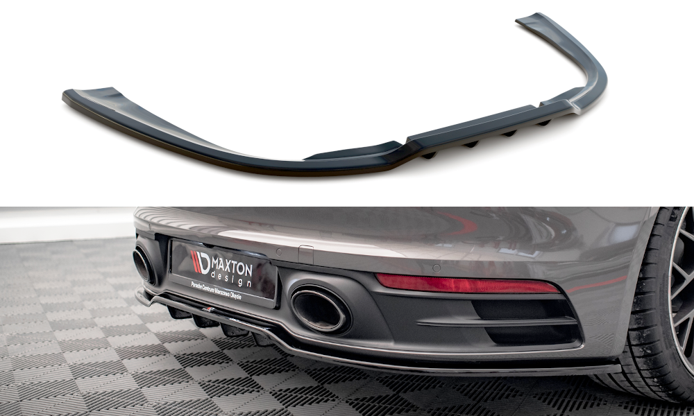 CENTRAL REAR SPLITTER (WITH VERTICAL BARS) PORSCHE 911 CARRERA 4S 992 ...