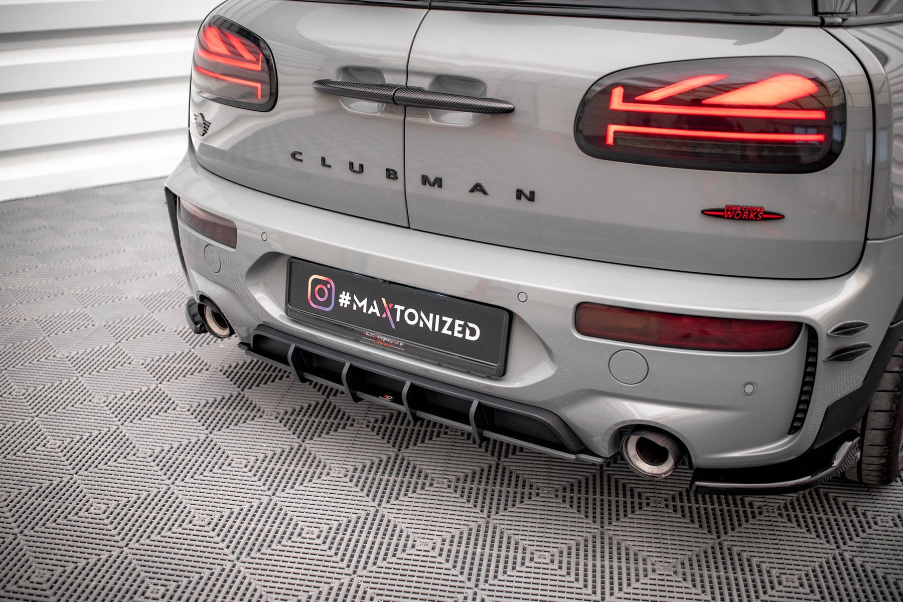 STREET PRO REAR DIFFUSER MINI COOPER CLUBMAN JOHN COOPER WORKS F54 ...